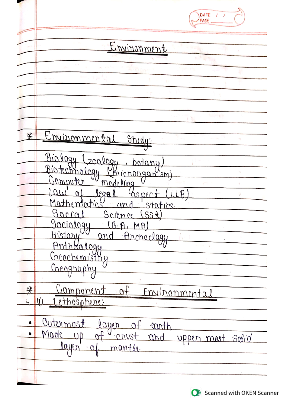 Part 1 EVS - Environment and Ecology - Studocu