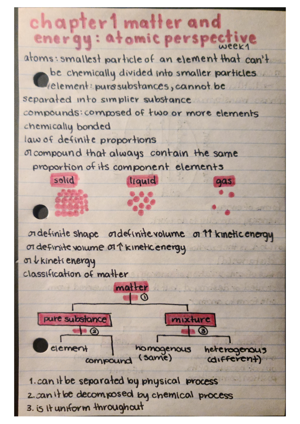 Chapter 1 Matter and Energy Summary - CHEM 1A - Studocu