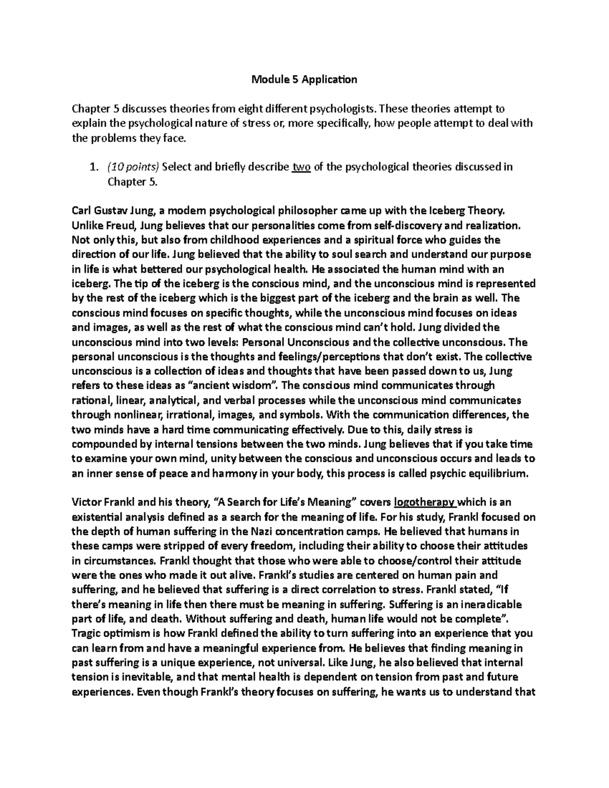 Module 5 Application Module 5 Application Chapter 5 Discusses Theories From Eight Different