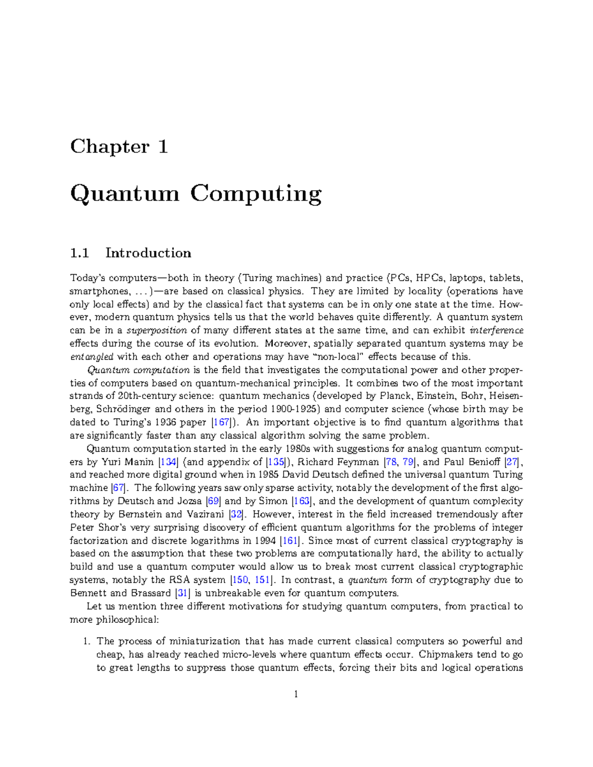 Quantum computing - Lecture notes 1-5 - Chapter 1 Quantum Computing 1 ... Quantum computing - Lecture notes 1-5 - Chapter 1 Quantum Computing 1 ...