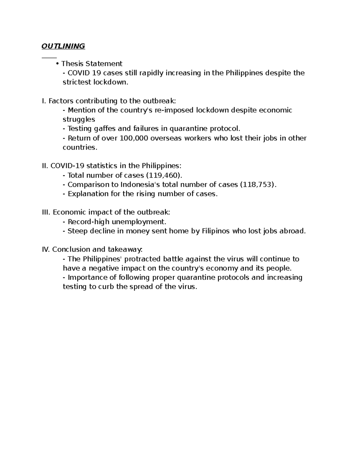 Critical Reading - This is an example of outlining, summarizing, and ...