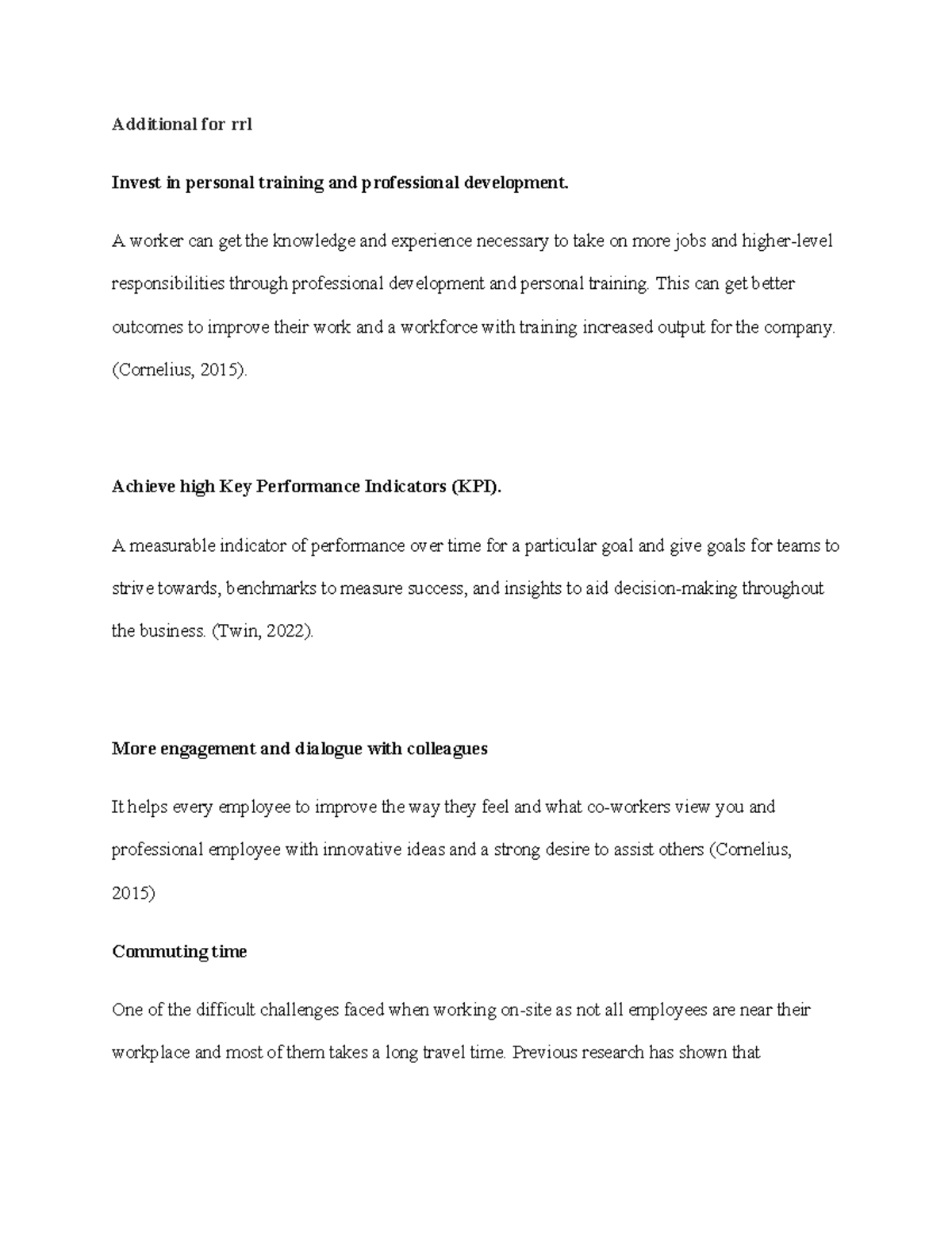 Citations - Additional for rrl Invest in personal training and ...