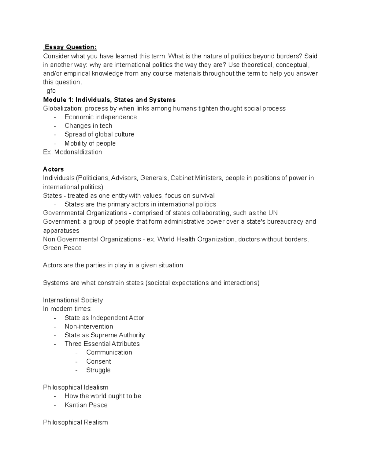 PO102 Exam Review - PO102 - WLU - Studocu
