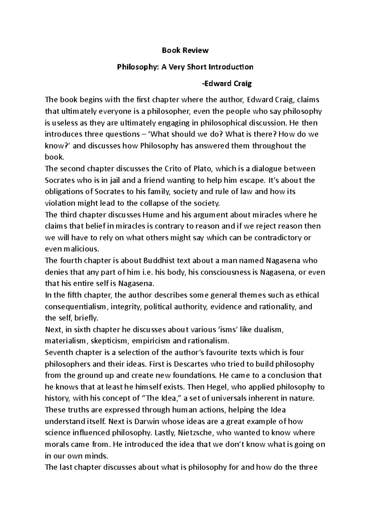 Book Review - Summary Indian Philosophy: a Very Short Introduction ...