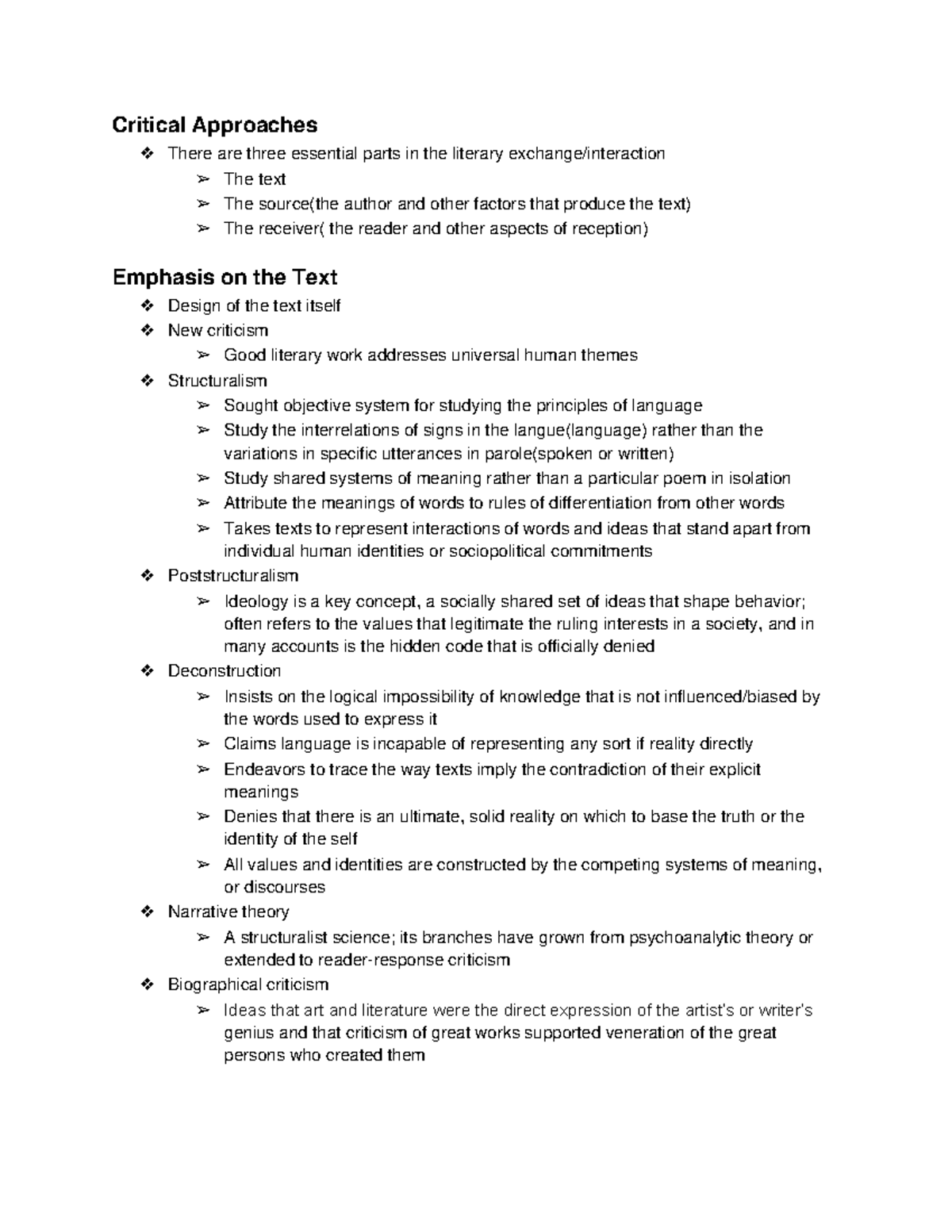 Engl lesson 9 - Critical Approaches There are three essential parts in ...