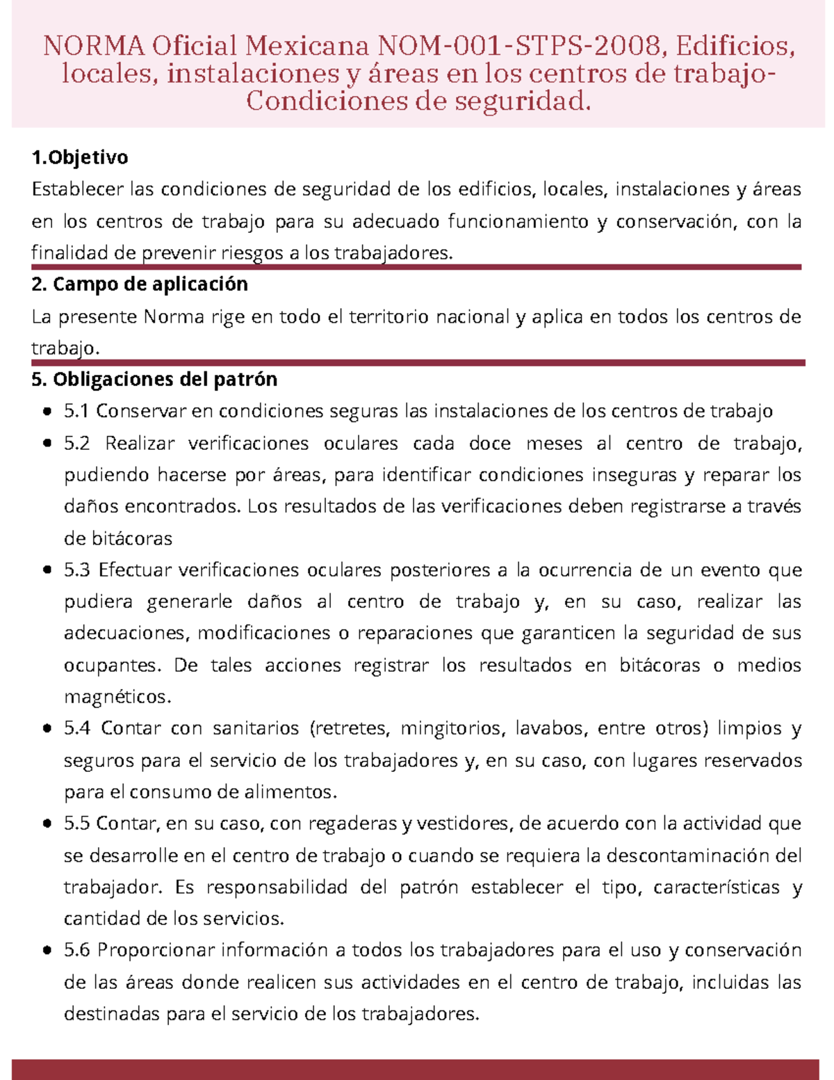 NOM 001 stps 2008 - NORMA Oficial Mexicana NOM-001-STPS-2008, Edificios ...