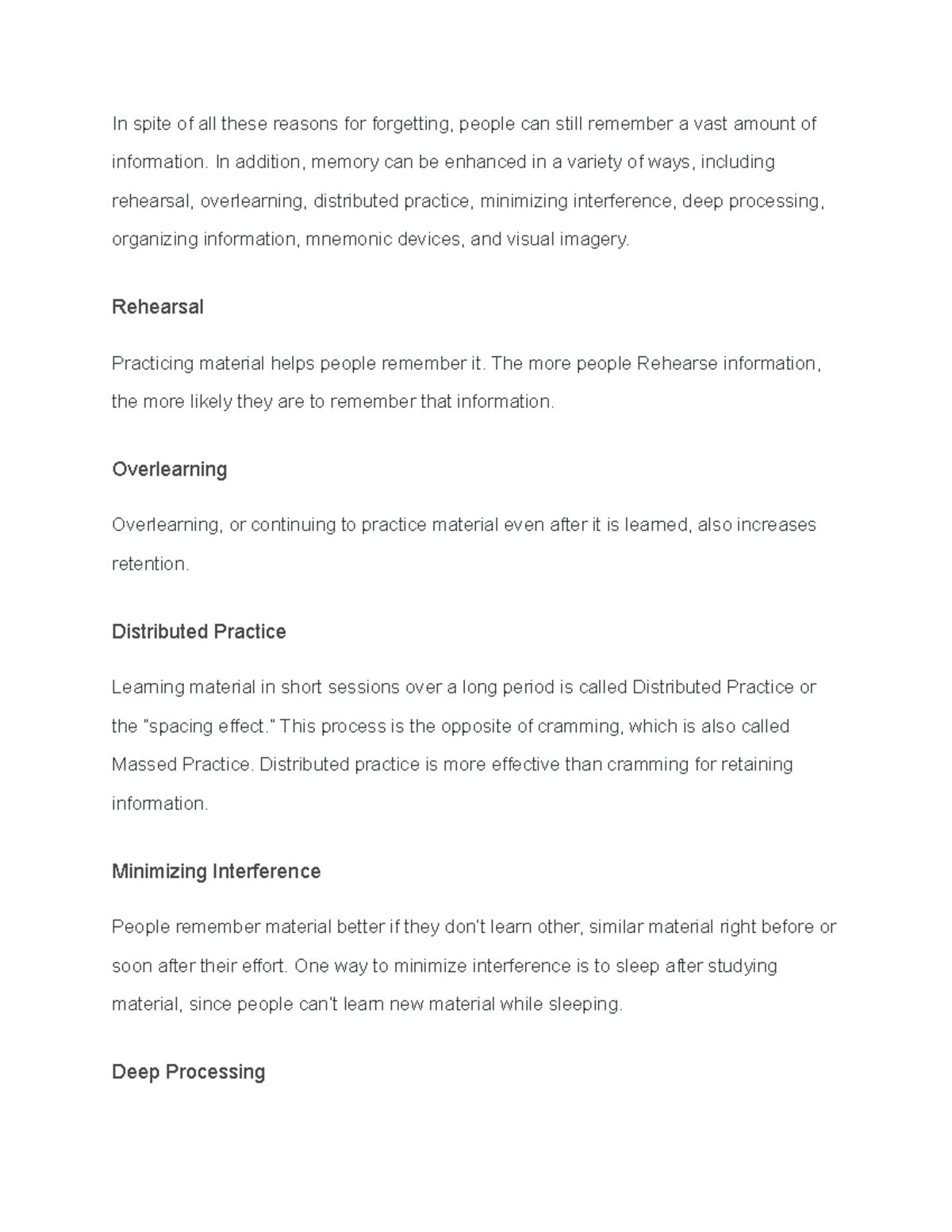 Language And Cognition Lecture Notes In Spite Of All These Reasons For Forgetting People Can