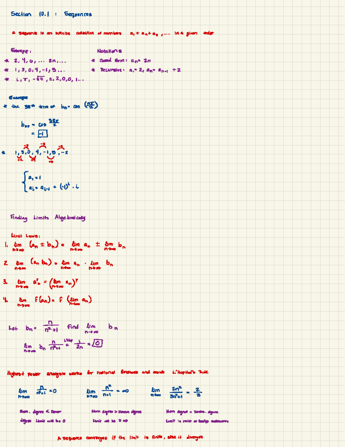 Sequences - Section 10 : sequences a sequence is an infinite collection of numbers a , + azt a ...