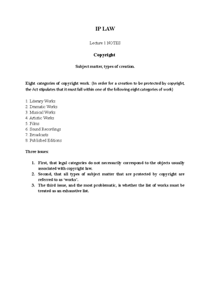 Intellectual Property Notes - Intellectual Property Notes ...