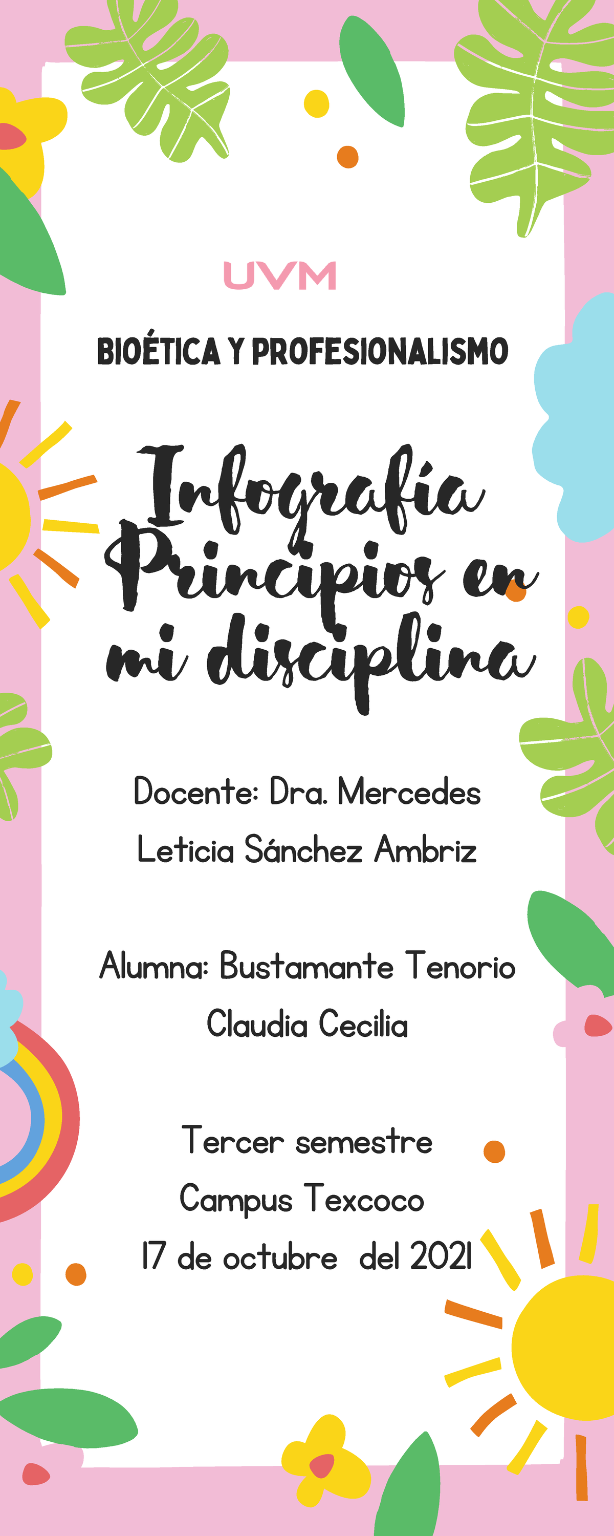 A#10 CCBT Principios de la nutrición - Infografía Principios en mi disciplina Docente: Dra ...