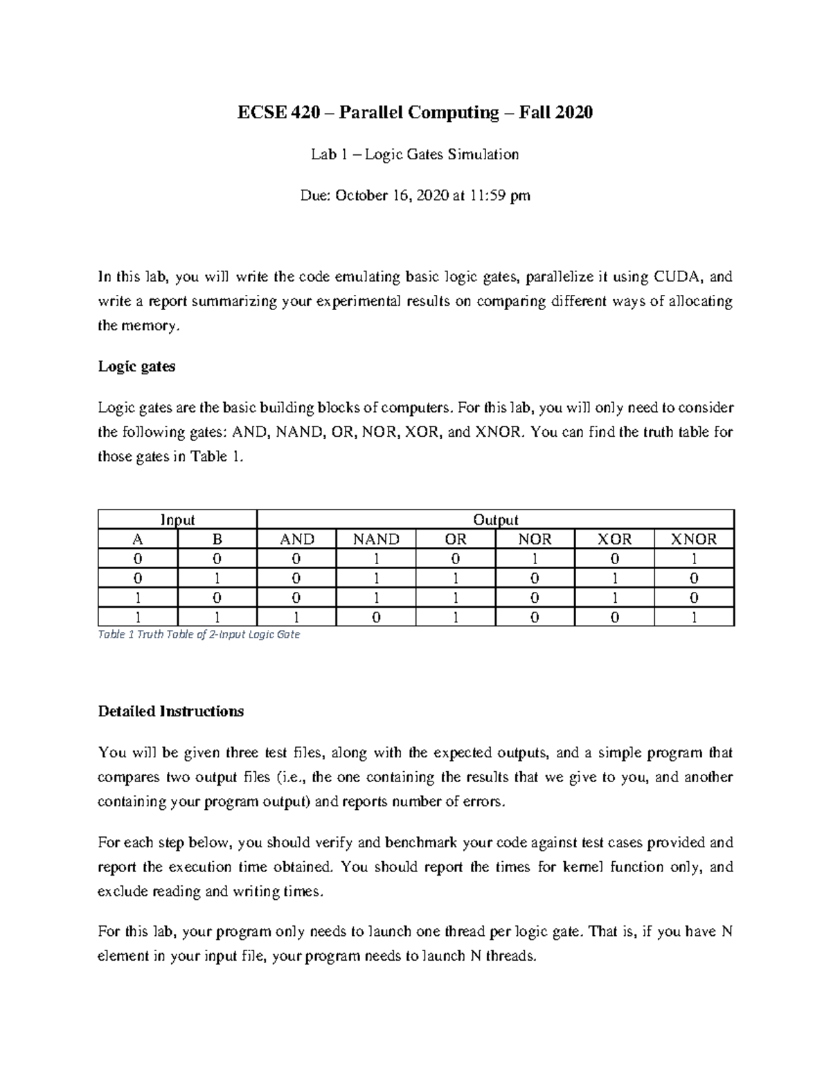 Lab 1 - Fall 2020 - Lab1 - Ecse 420 - McGill - Studocu