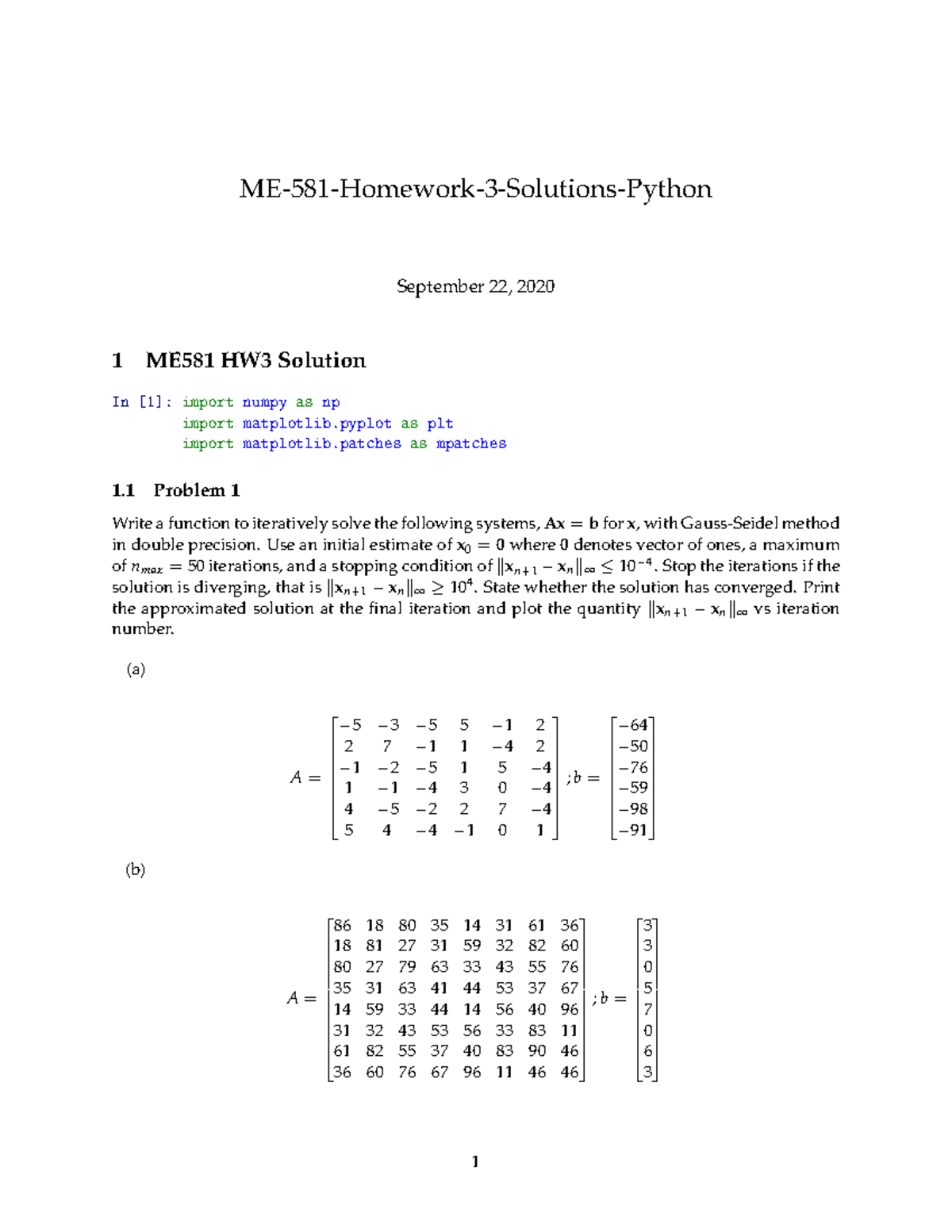 ME 581 Homework 3 Solutions Python - ME-581-Homework-3-Solutions-Python ...