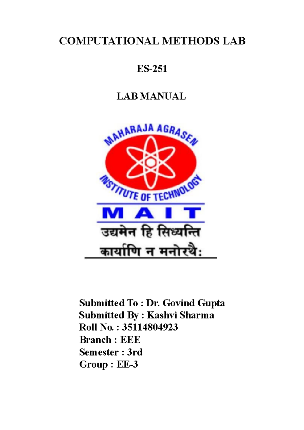 CM BF-2 - it is the answers to first 5 experiments - COMPUTATIONAL ...