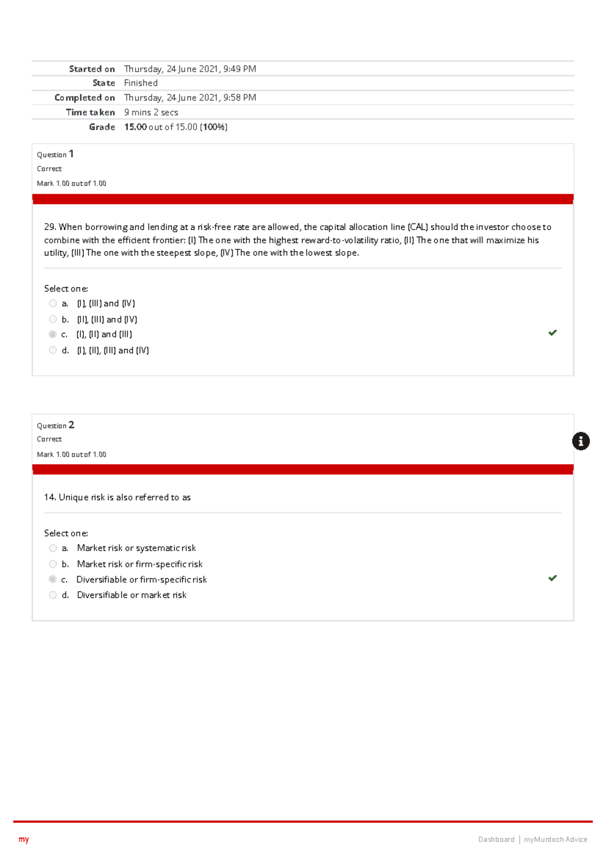 Quiz 6 (Chapter 7) Attempt review - Started on Thursday, 24 June 2021 ...