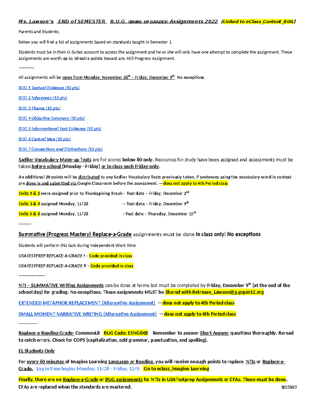 sdoufnsdkjnfgkjasndkfjnaskjfngkjadnfjg - Ms. Lawson’s END of SEMESTER B ...