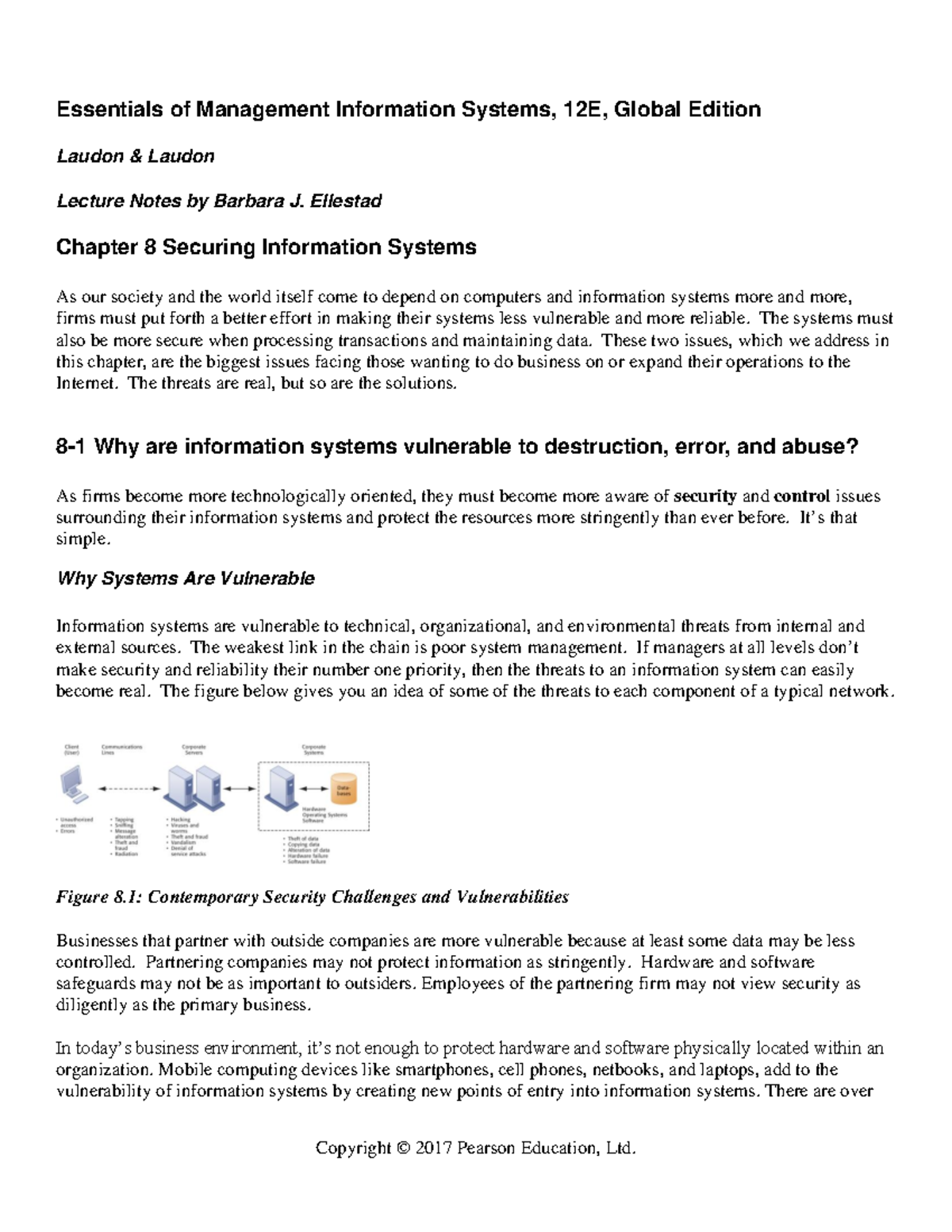 Chap 8 - Securing Information Systems - Essentials of Management ...