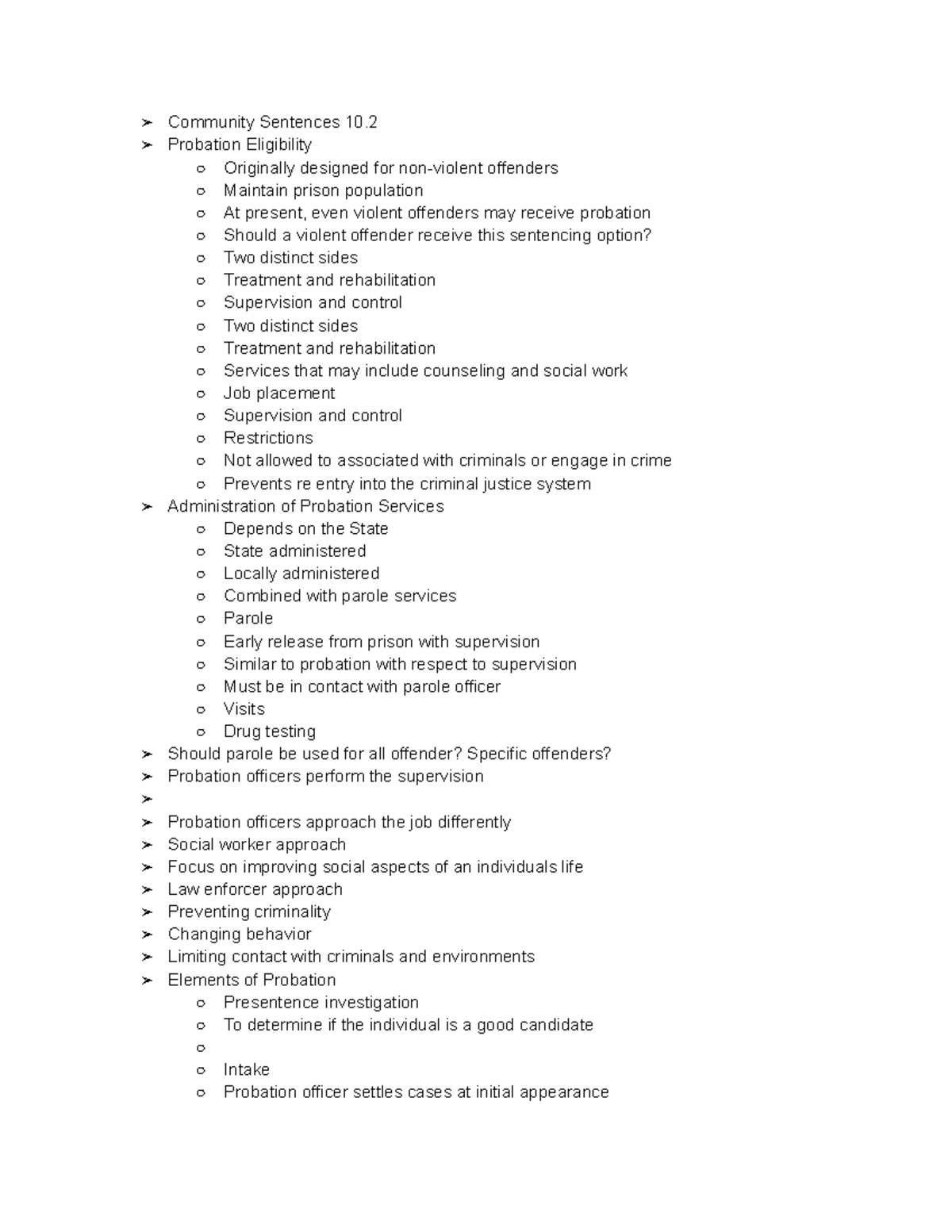 Community Sentences 10.2 - Community Sentences 10. Probation ...