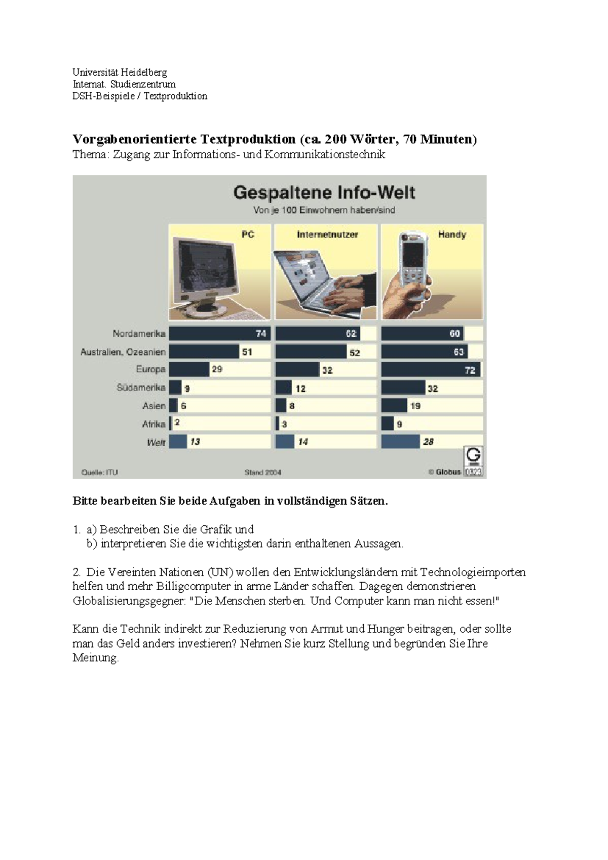 DSH Bsp TP - Universität Heidelberg Internat. Studienzentrum DSH ...