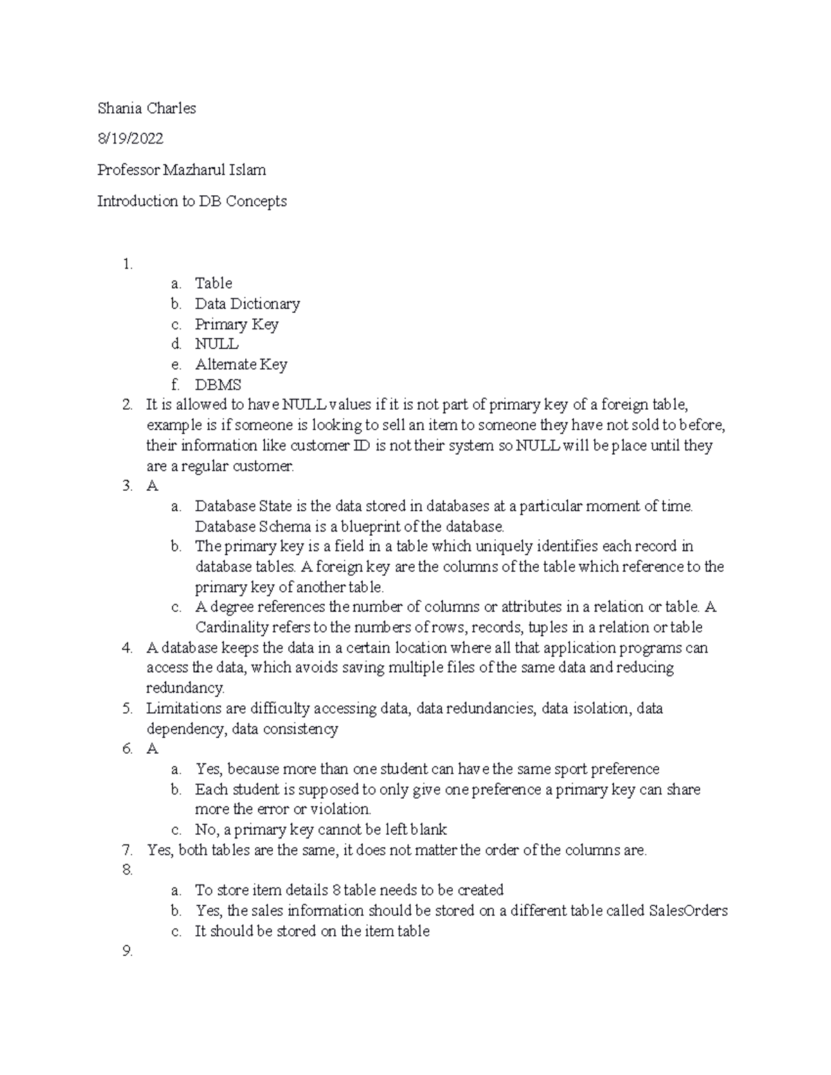 Reading Questions - IT chapter 7 - Shania Charles 8/19/ Professor ...