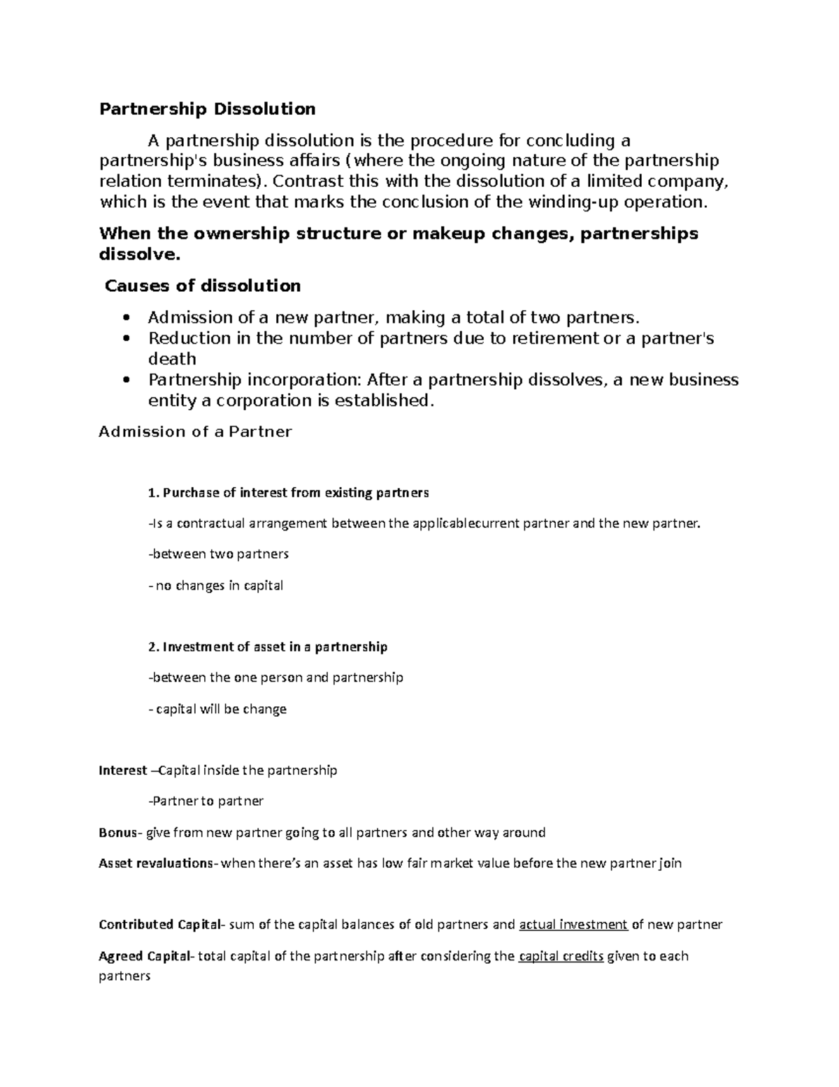 Activity 11 Partnership Dissolution - Partnership Dissolution A ...