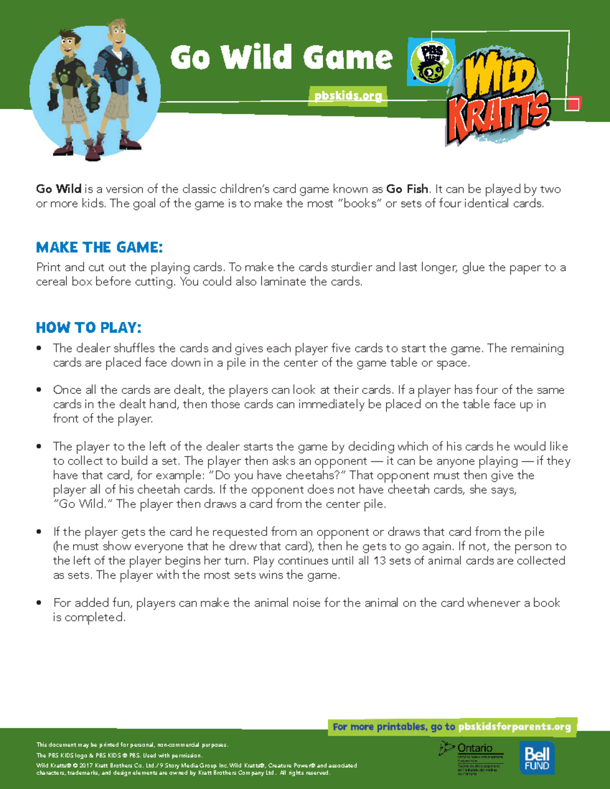 WK Animal-Cards final.7 - pbskids Go Wild Game This document may be ...