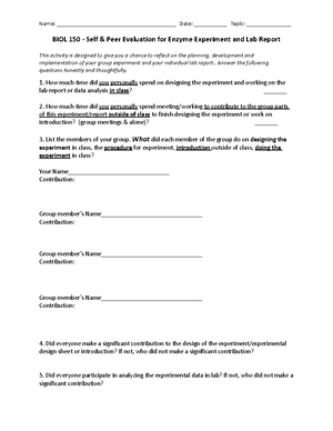 Lab Exam 2 Review Packet F21 TPSS - Montgomery College BIOL 150 Name