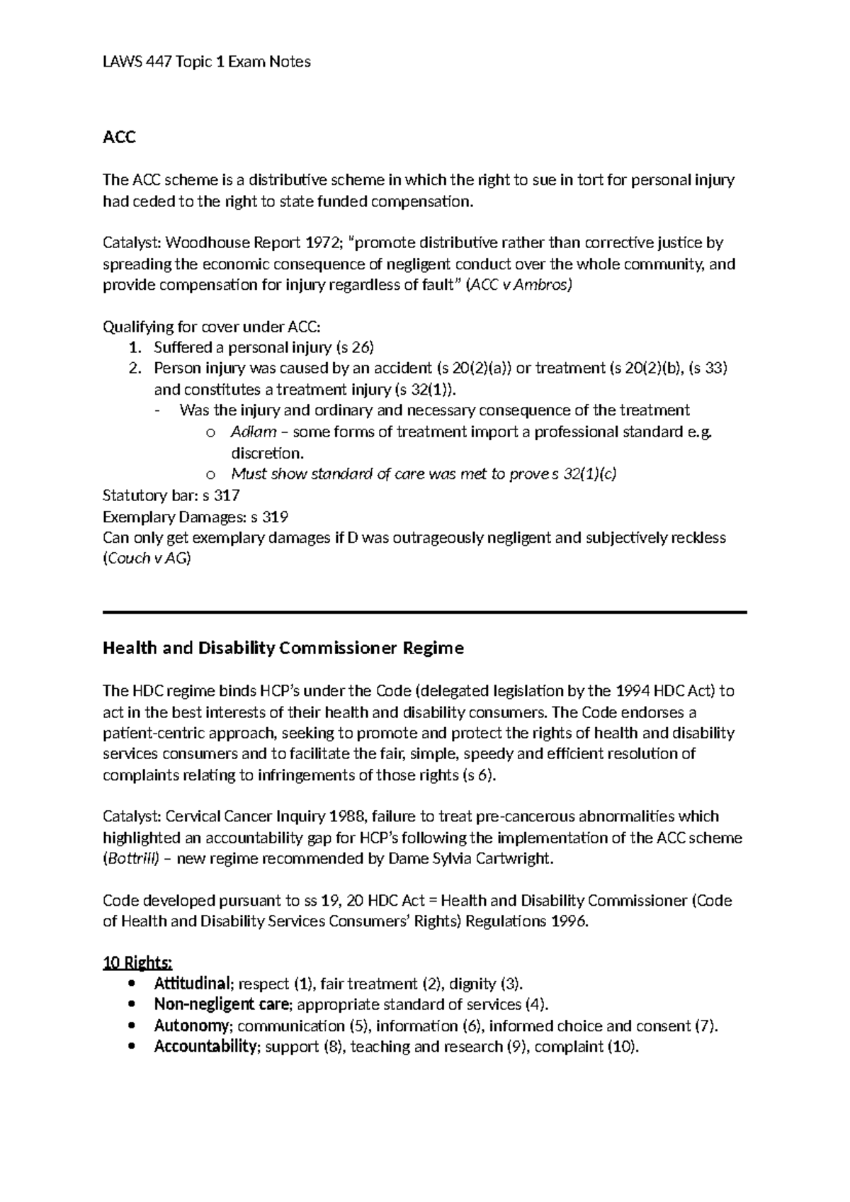 Topic 1 Exam Notes - ACC The ACC scheme is a distributive scheme in ...