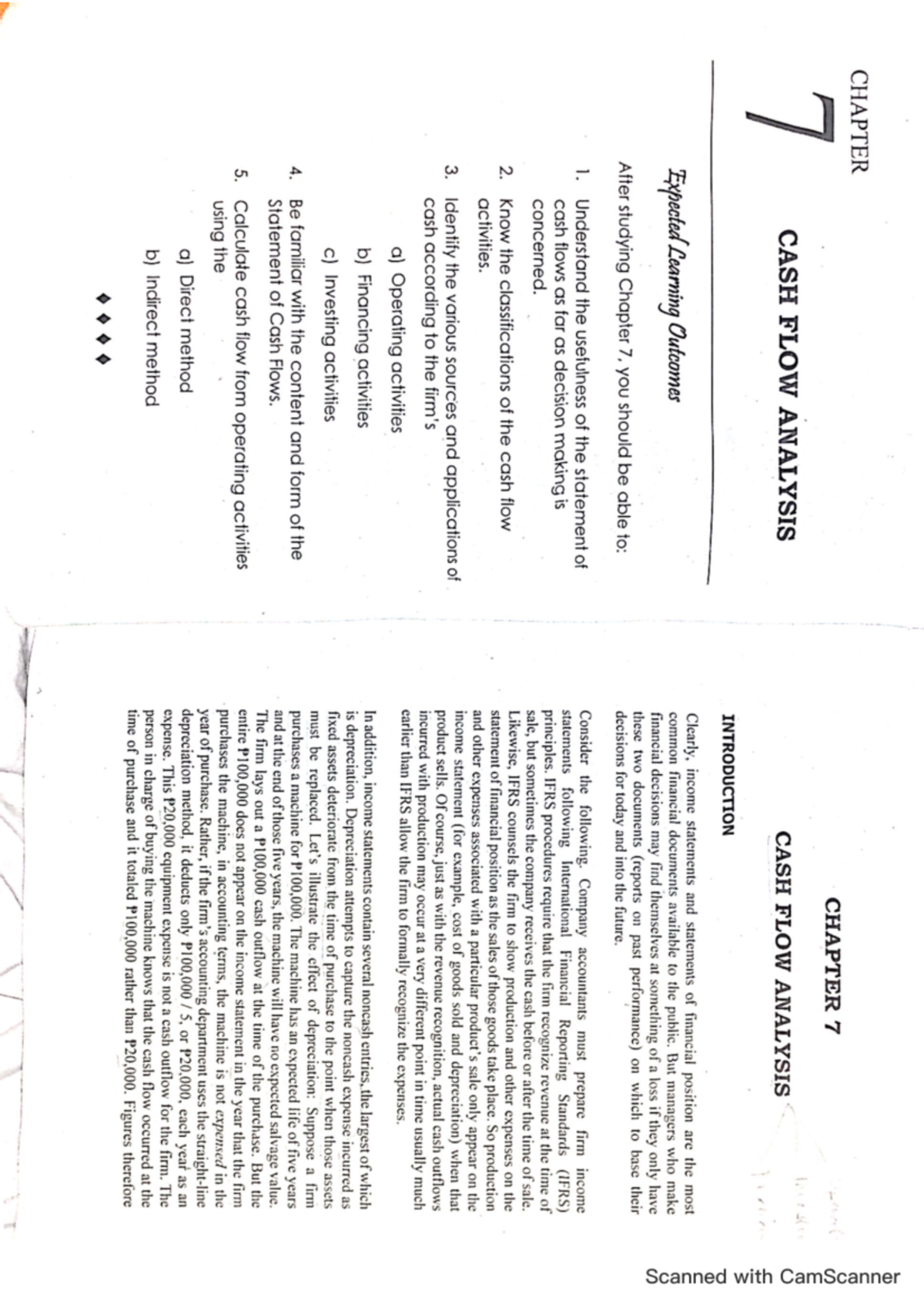 Unit 2 - Chap 7 & 8 - Study well - CHAPTER CHAPTER 7 7 CASH FLOW ...