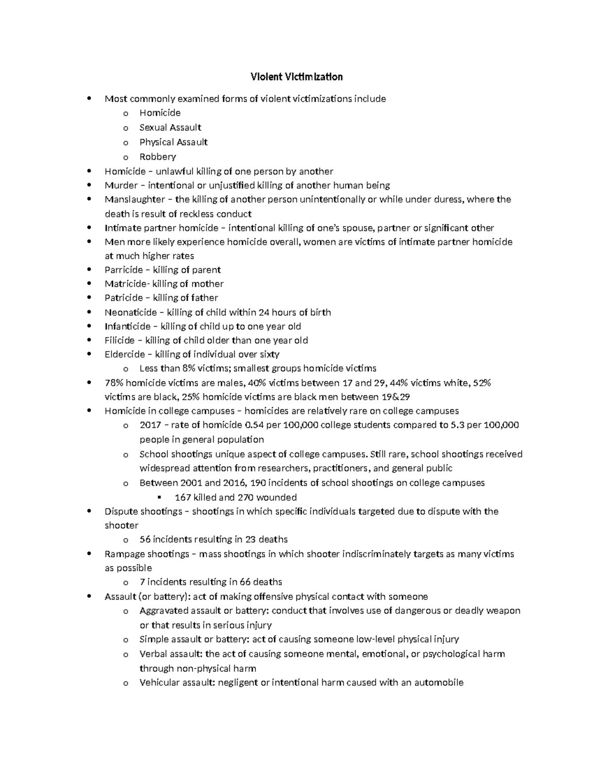 Unit 2 Powerpoints - Unit 2 corrections lecture notes - on victims ...
