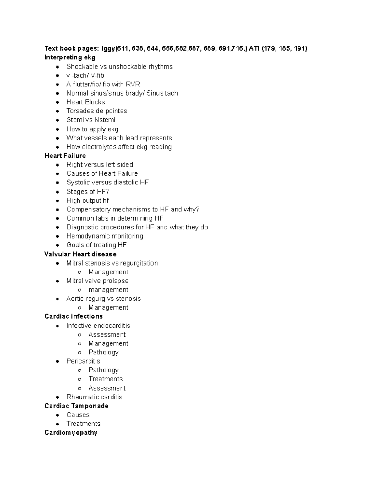 Exam one study guide - fsdd - Text book pages: Iggy(611, 638, 644 ...