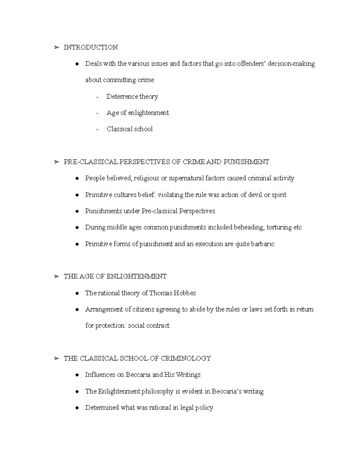 Soc chapter 3 the classical school of criminological thought ...