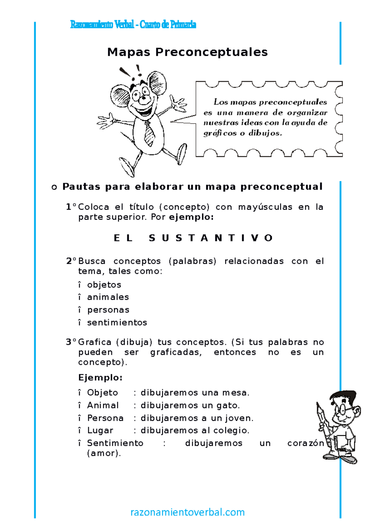 03 mapa preconceptual cuarto de primaria - Mapas Preconceptuales o ...