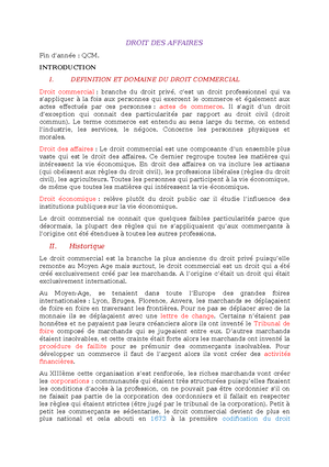 Cours de droit commercial général - THEME : DROIT COMMERCIAL GENERAL ...