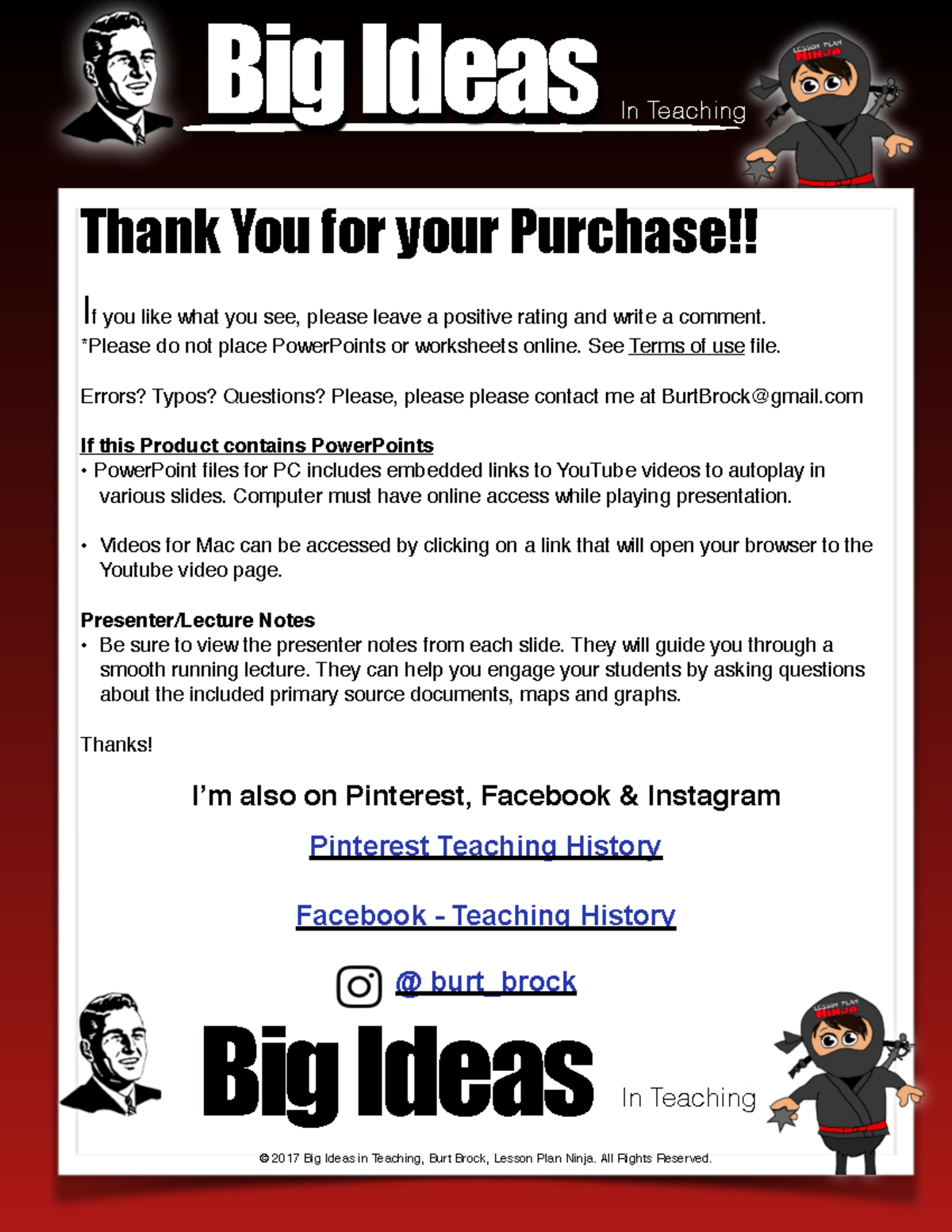 Read Me - Nabajajajjansjj - Thank You for your Purchase!! If you like ...