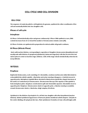 Cell Organelles Notes - Human cell explanation - Cell Organelles O: We ...