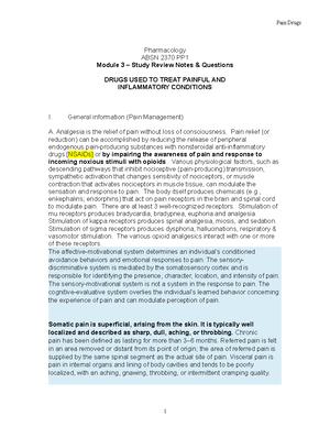 Module 7 Study Notes Guide and Questions Cancer - Pharmacology ABSN ...