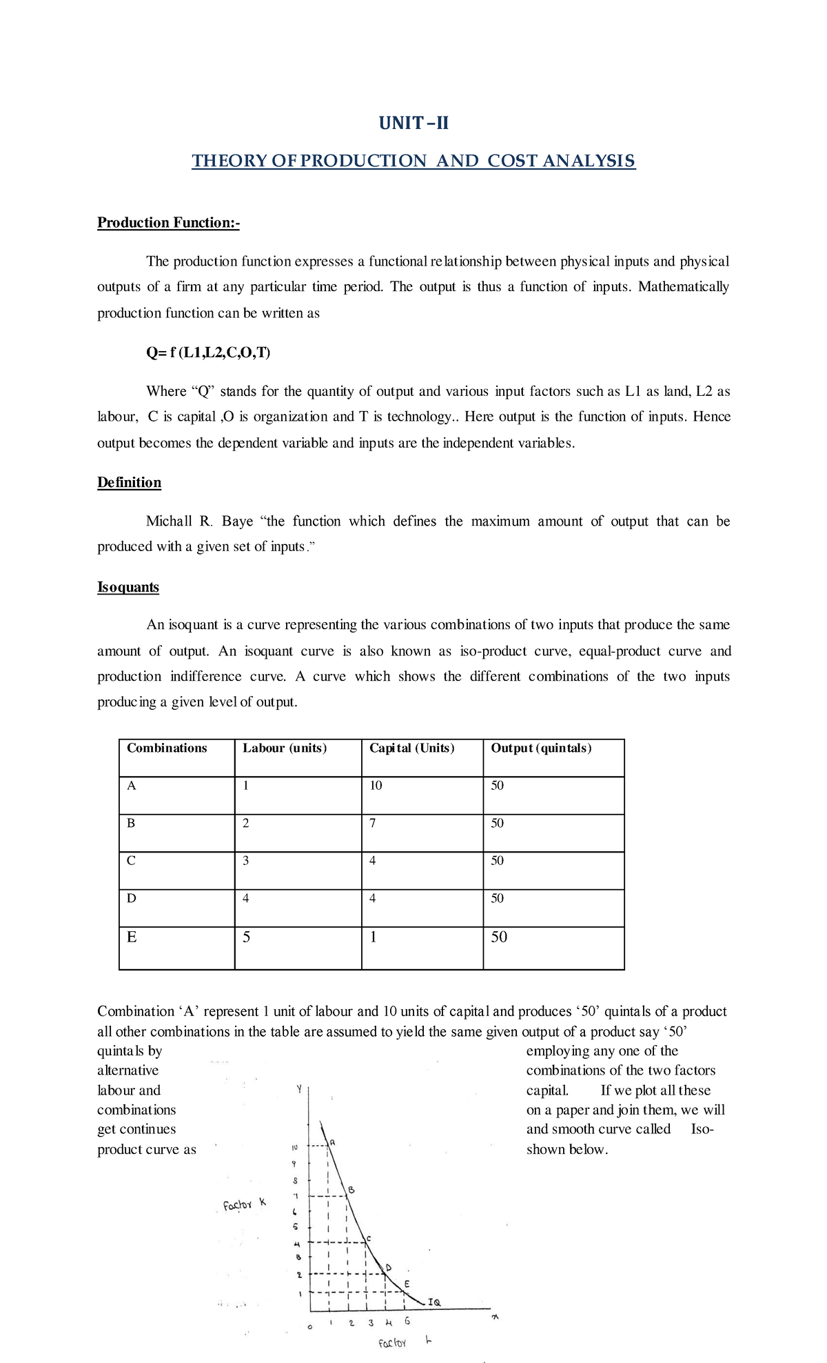 Mefa-unit-02 - It is r-19 notes of mefa UNIT-2 - UNIT – II THEORY OF ...