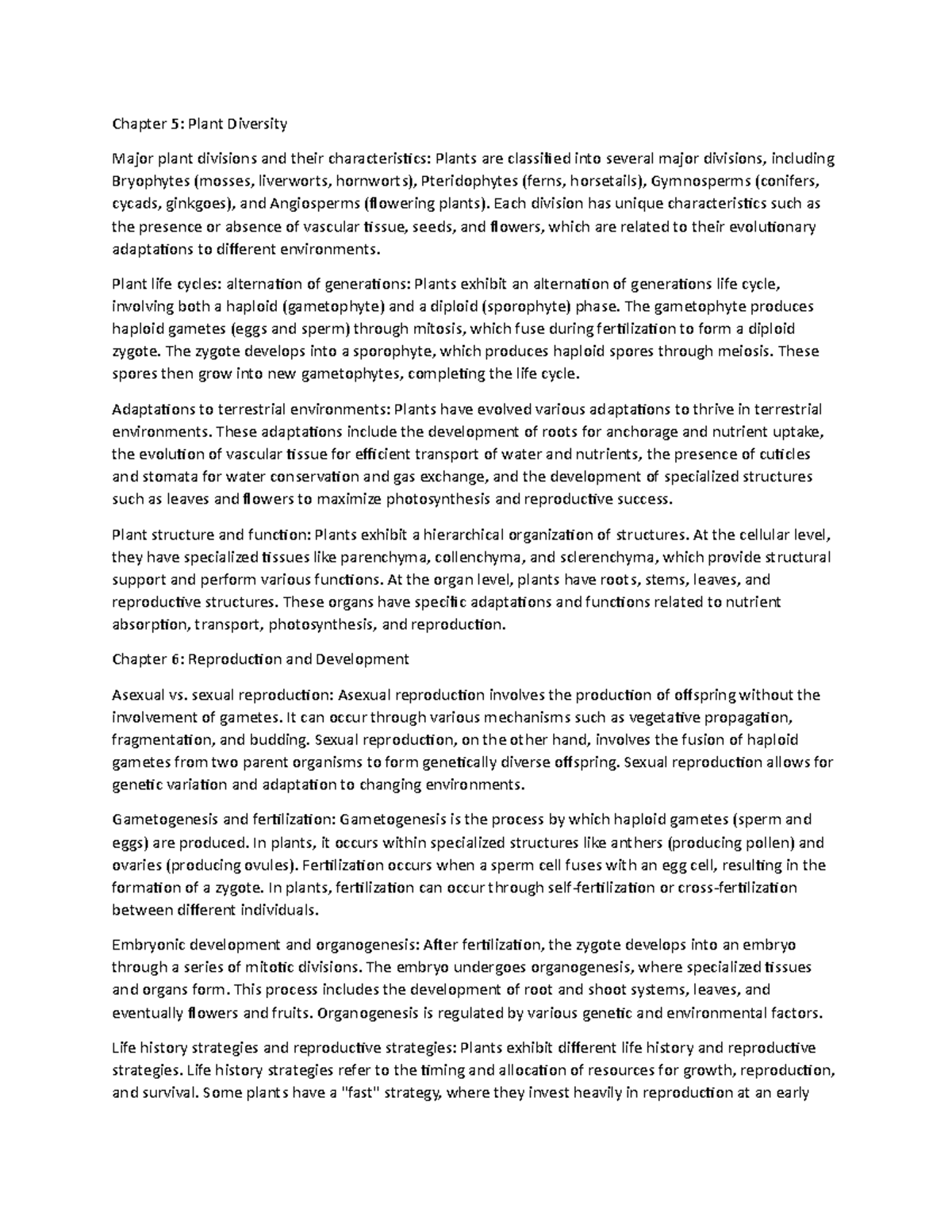 Chapter 5^J6^J7^J8 organismal - BL 121 - Loyola - Studocu