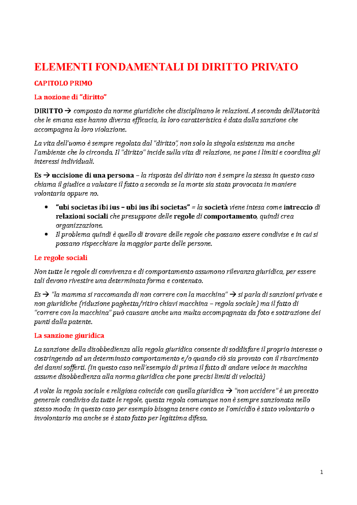 Elementi Fondamentali DI Diritto Privato - ELEMENTI FONDAMENTALI DI ...