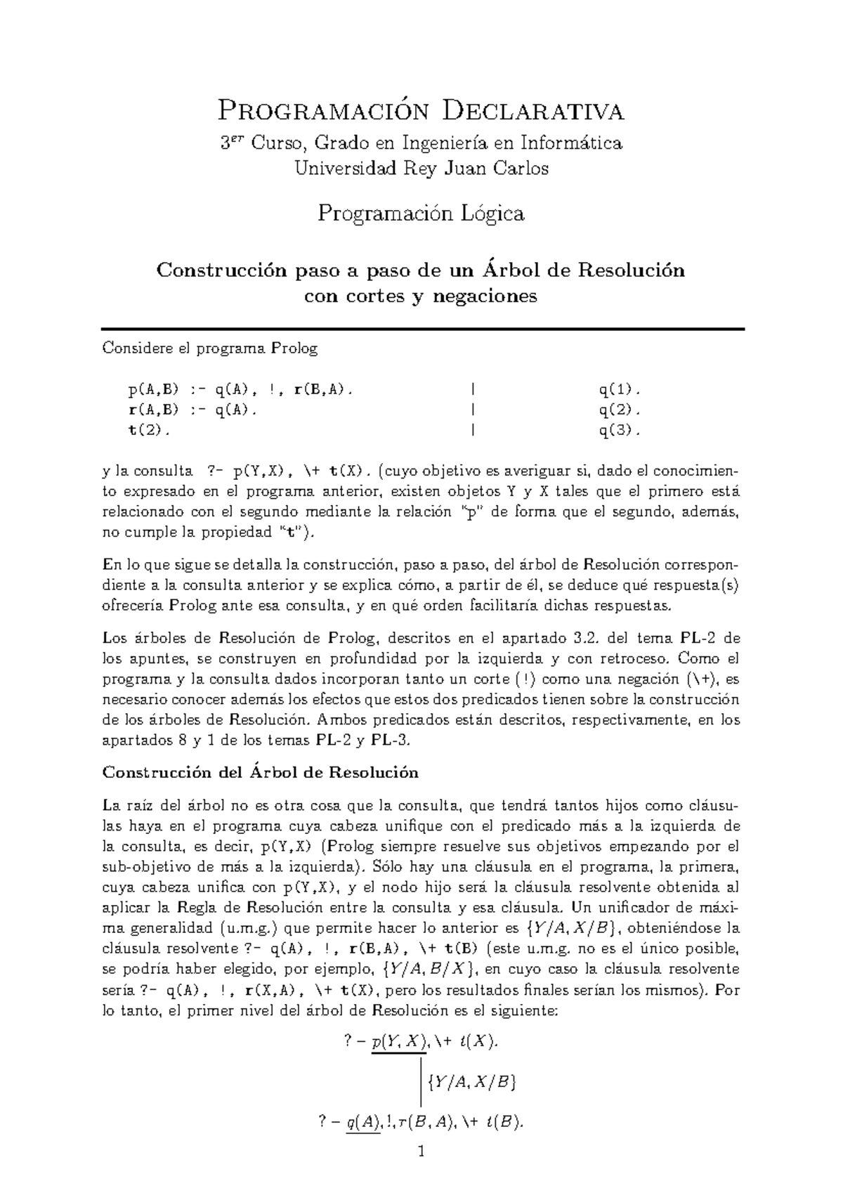 Tema PL 3-1-Ejemplo Arbol Resolucion - Programaci ́on Declarativa 3 er ...