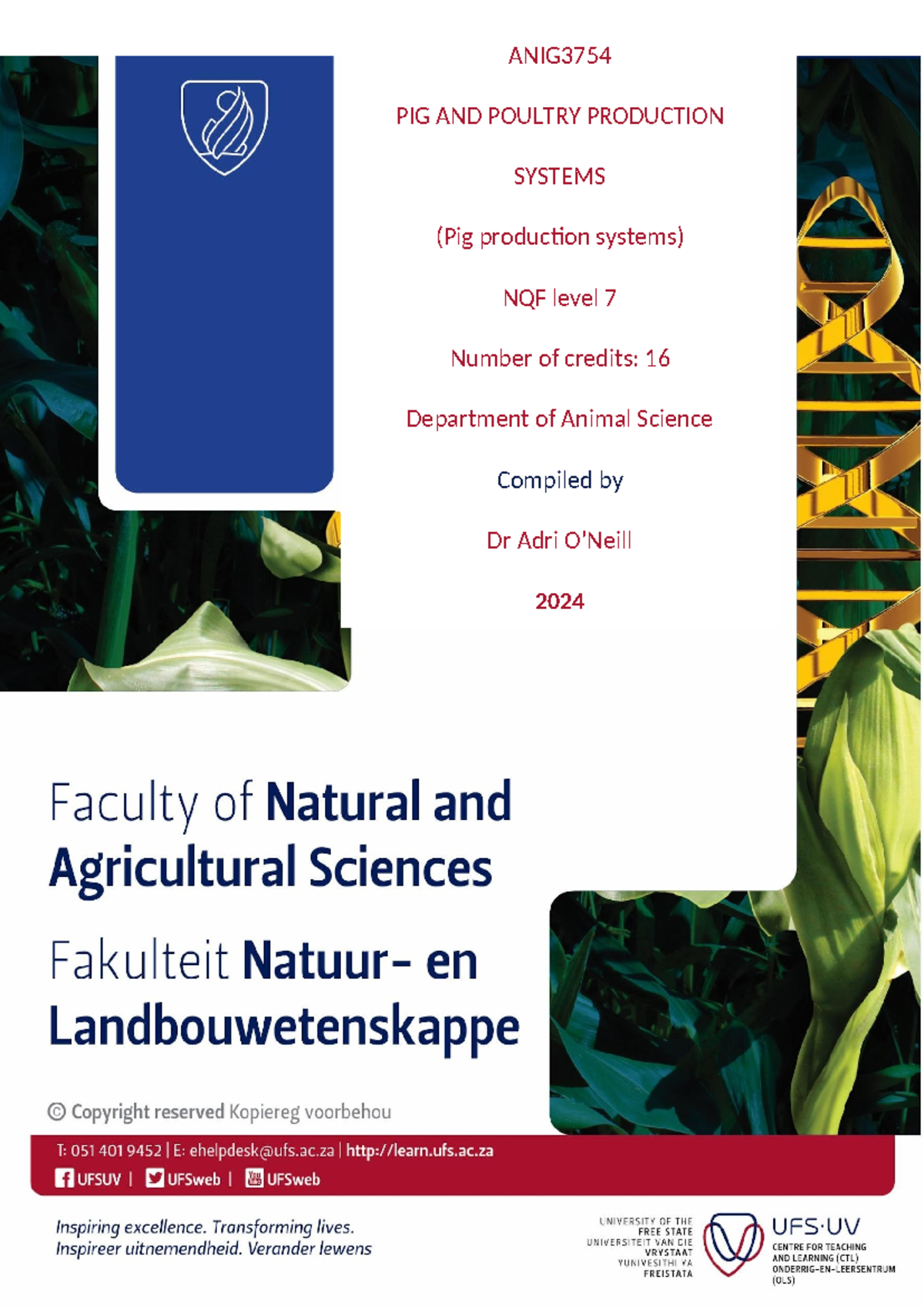 ANIG 3754 Study Guide 2024 - ANIG PIG AND POULTRY PRODUCTION SYSTEMS ...