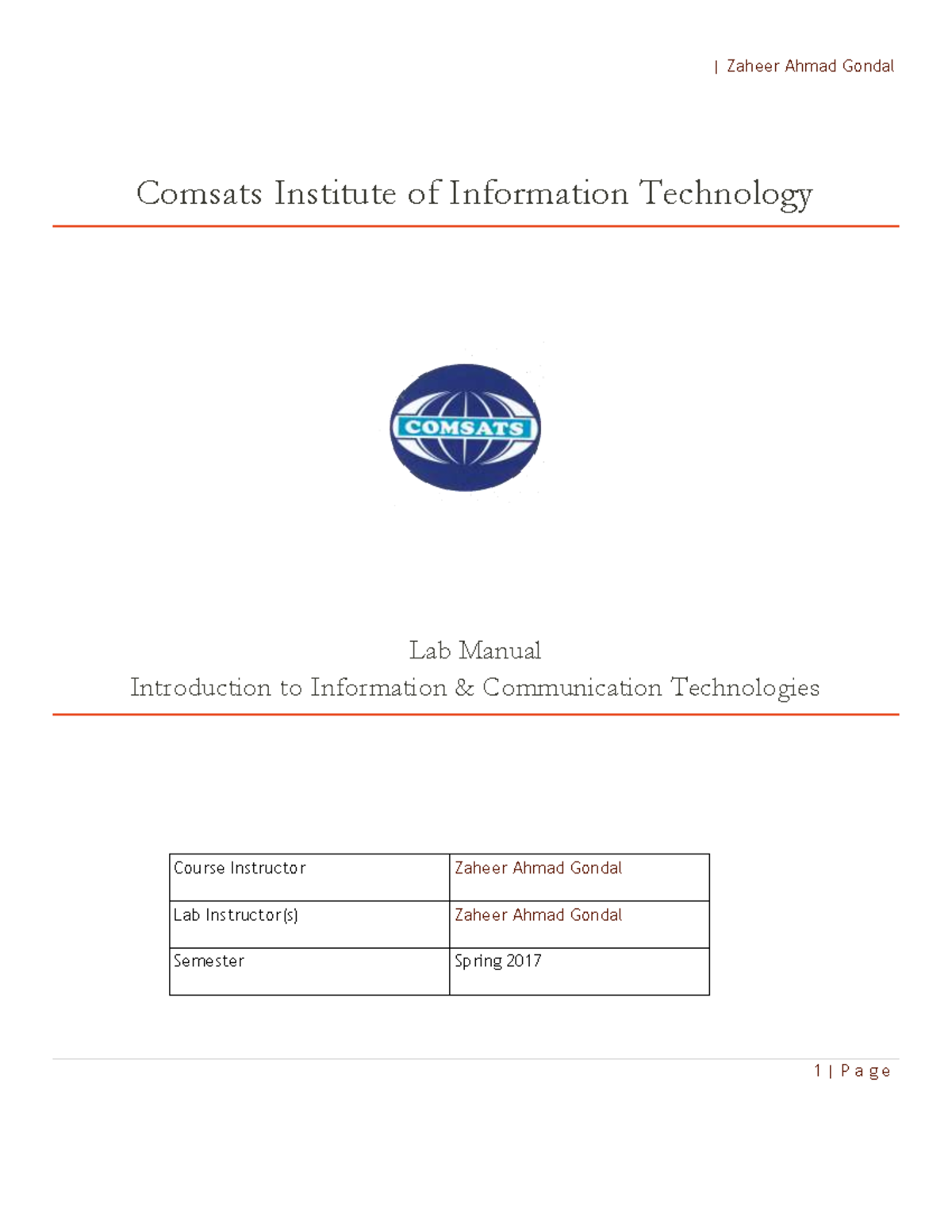 02Manual-MSWord(Lab3,4) - Comsats Institute of Information Technology ...