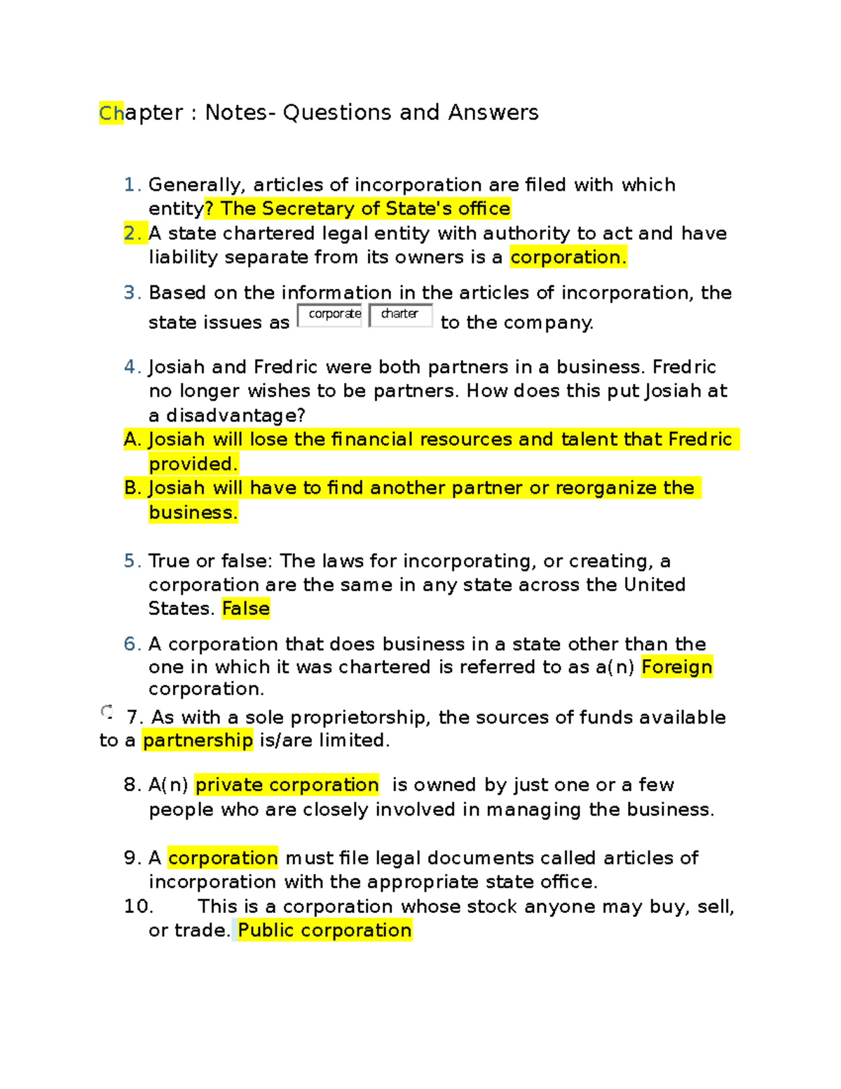 Chapter 4 notes & answers/Detailed notes that have been color-coded ...