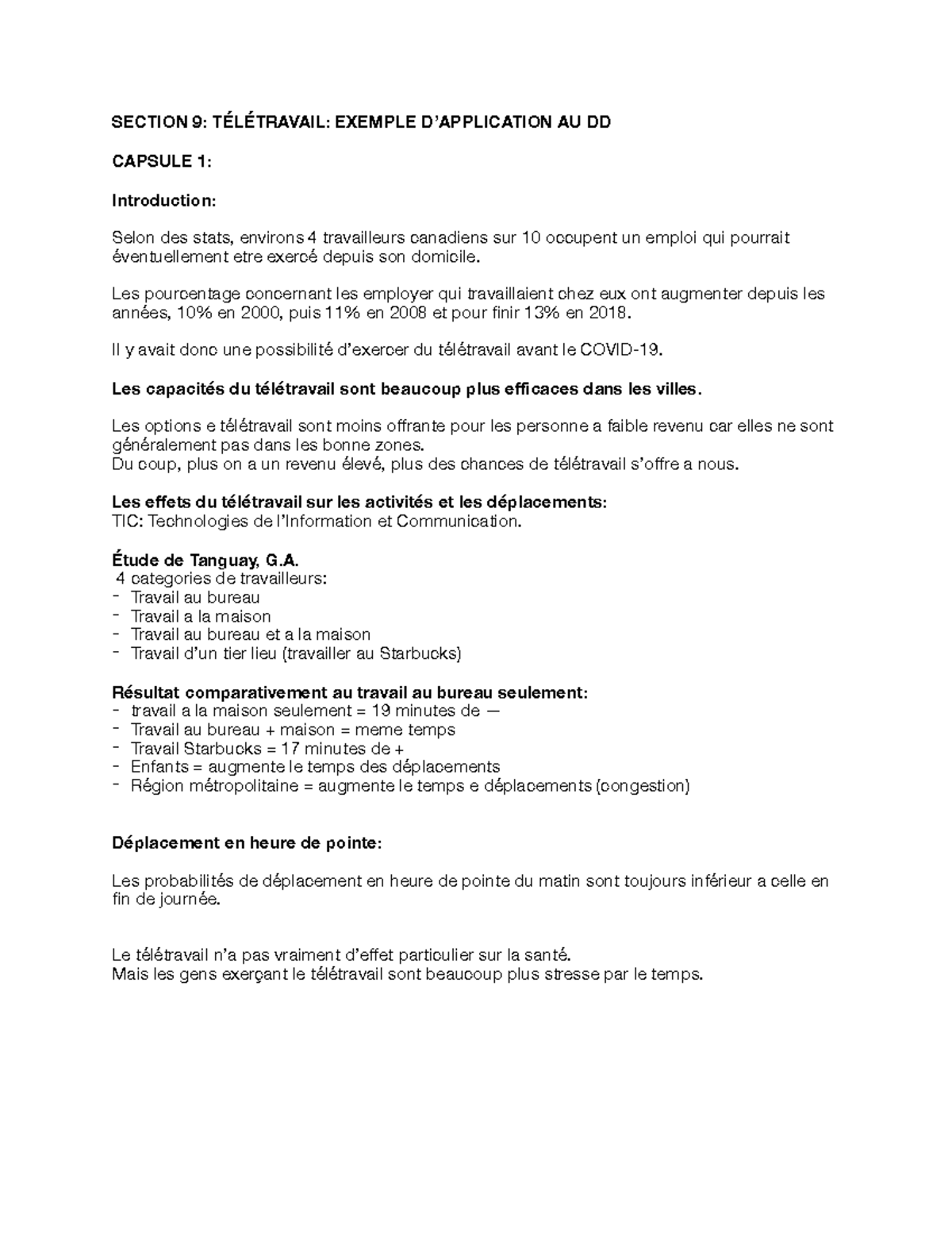 Notes de cours EUT1172 - SECTION 9: TÉLÉTRAVAIL: EXEMPLE D’APPLICATION ...