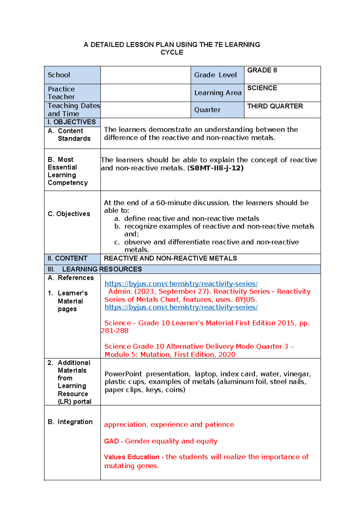OFF- Campus-Mutation - ,smdked - A DETAILED LESSON PLAN USING THE 7E ...