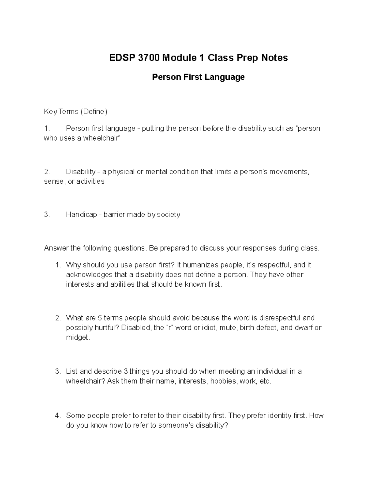 EDSP 3700 Module 1 Class Prep Notes - EDSP 3700 Module 1 Class Prep ...