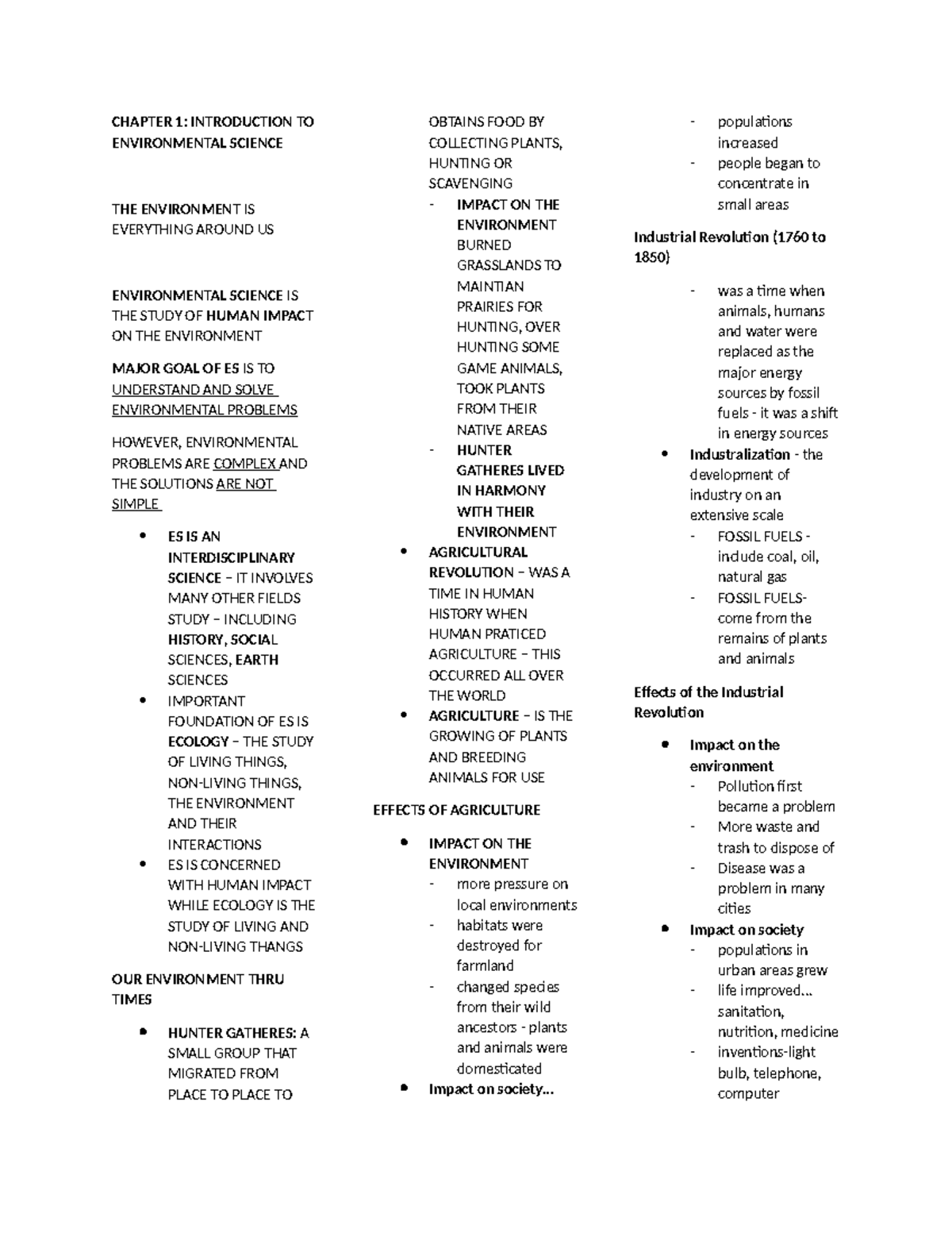 SCIE Reviewer W1-3 - aaaa - CHAPTER 1: INTRODUCTION TO ENVIRONMENTAL ...