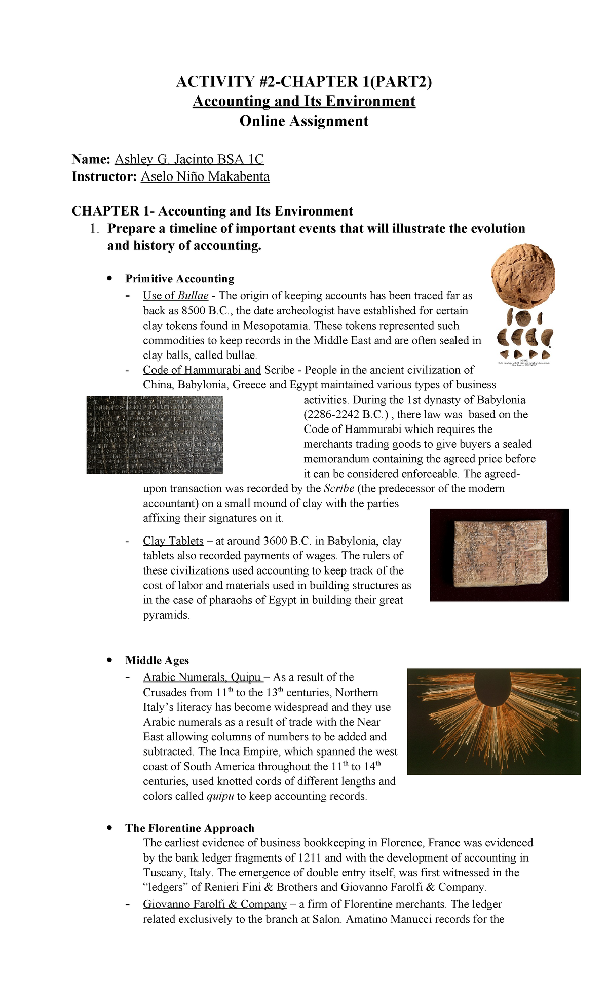 Activity #2- Chapter 1(PART2) - ACTIVITY #2-CHAPTER 1(PART2) Accounting ...