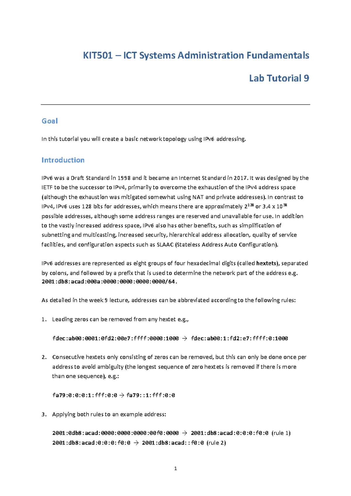 Kit501 tutorial 09 lab - Lecture notes - KIT501 – ICT Systems ...