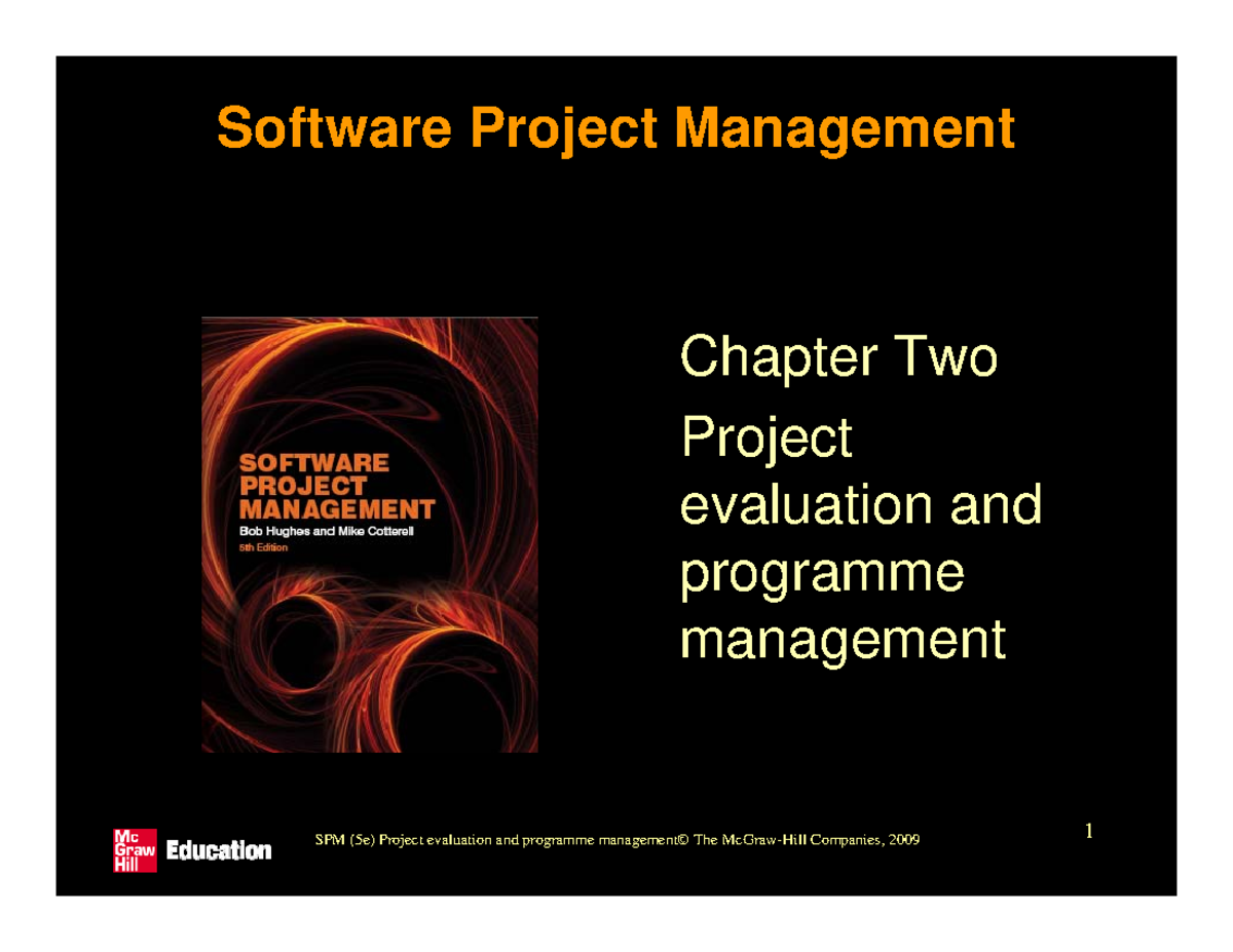 Chapter 2 Project Evaluation and Programme Management 599026489 ...